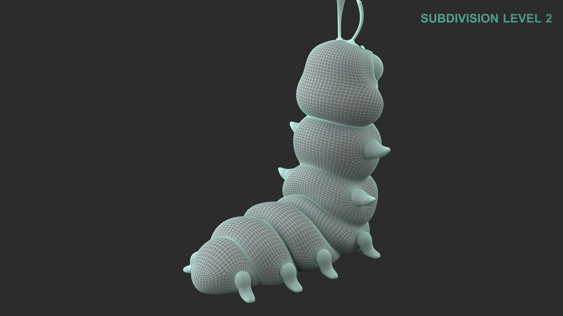 3D Model Cartoon Caterpillar Character - TurboSquid 2070233