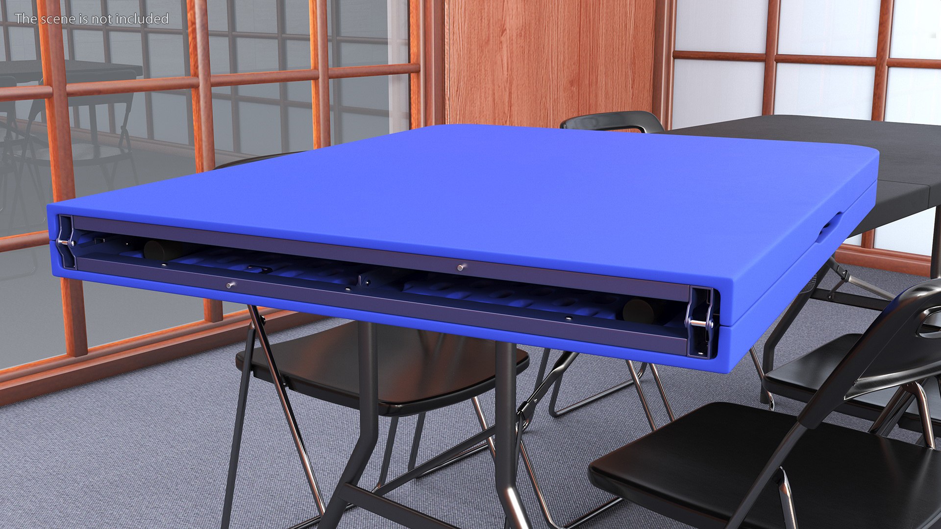 Blue Adjustable Folding Table 3D model - TurboSquid 2104643