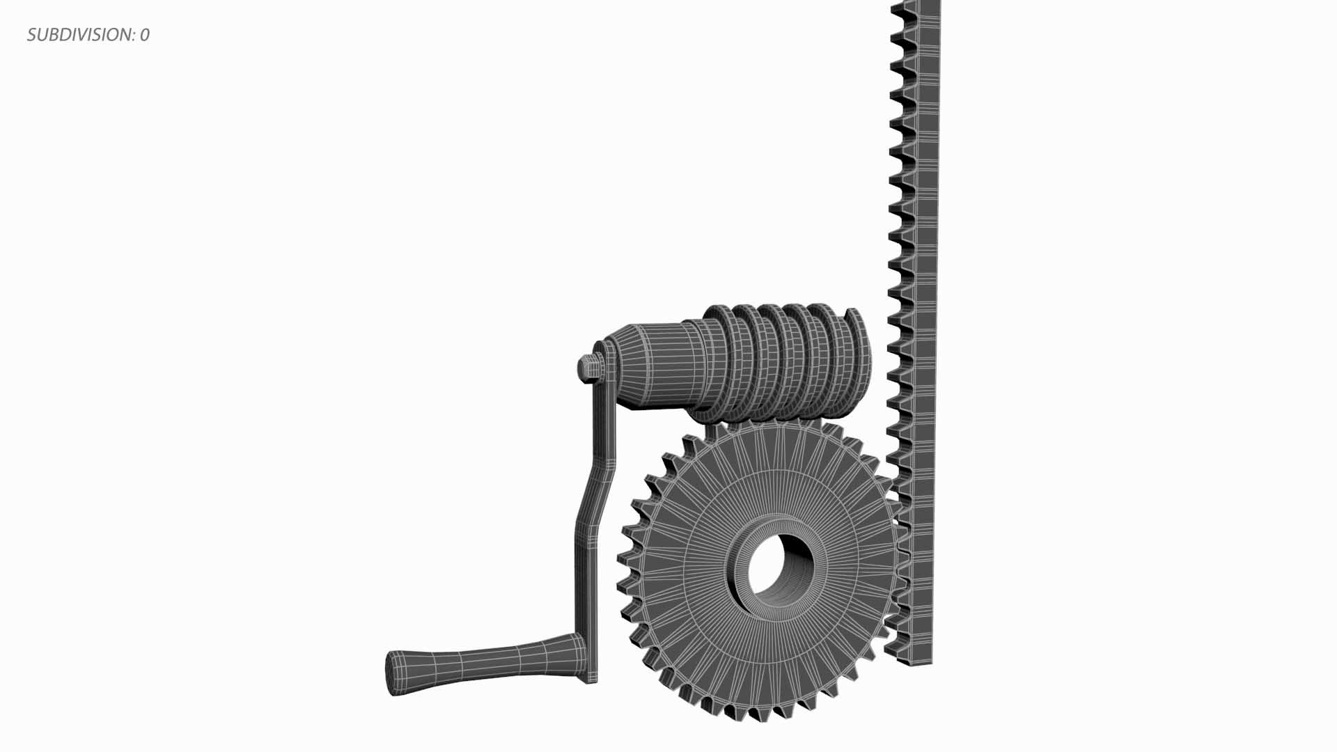 3D Model Worm And Rack Lifting Mechanism - TurboSquid 2438165