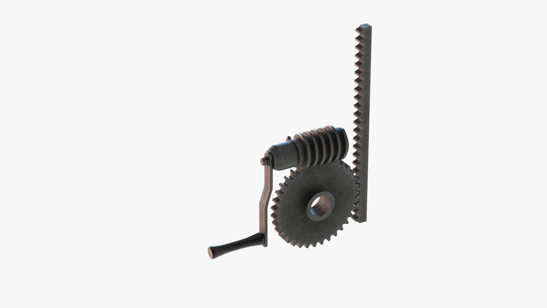 3D Model Worm And Rack Lifting Mechanism - TurboSquid 2438165