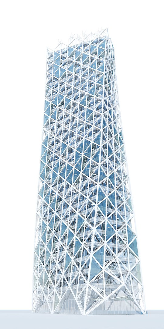 3d Contemporary Skyscraper Model