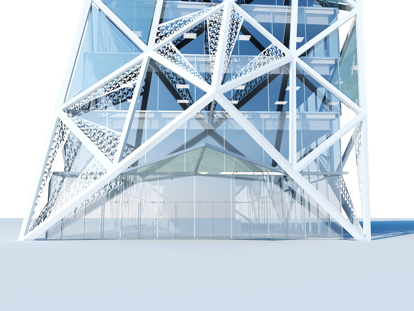3d Contemporary Skyscraper Model