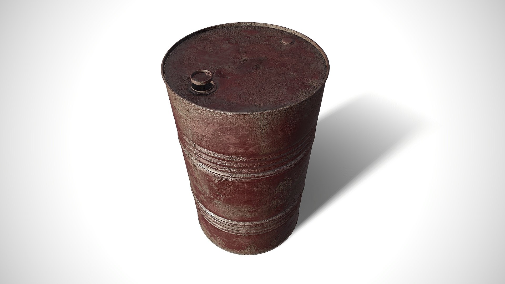 Old Red Oil Barrel 3D Model - TurboSquid 1283657