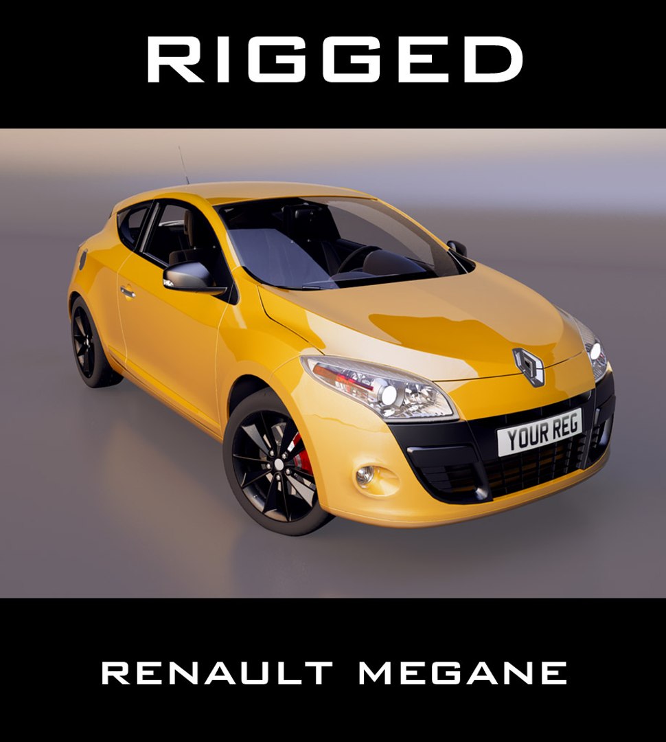 3d renault megane coupe model