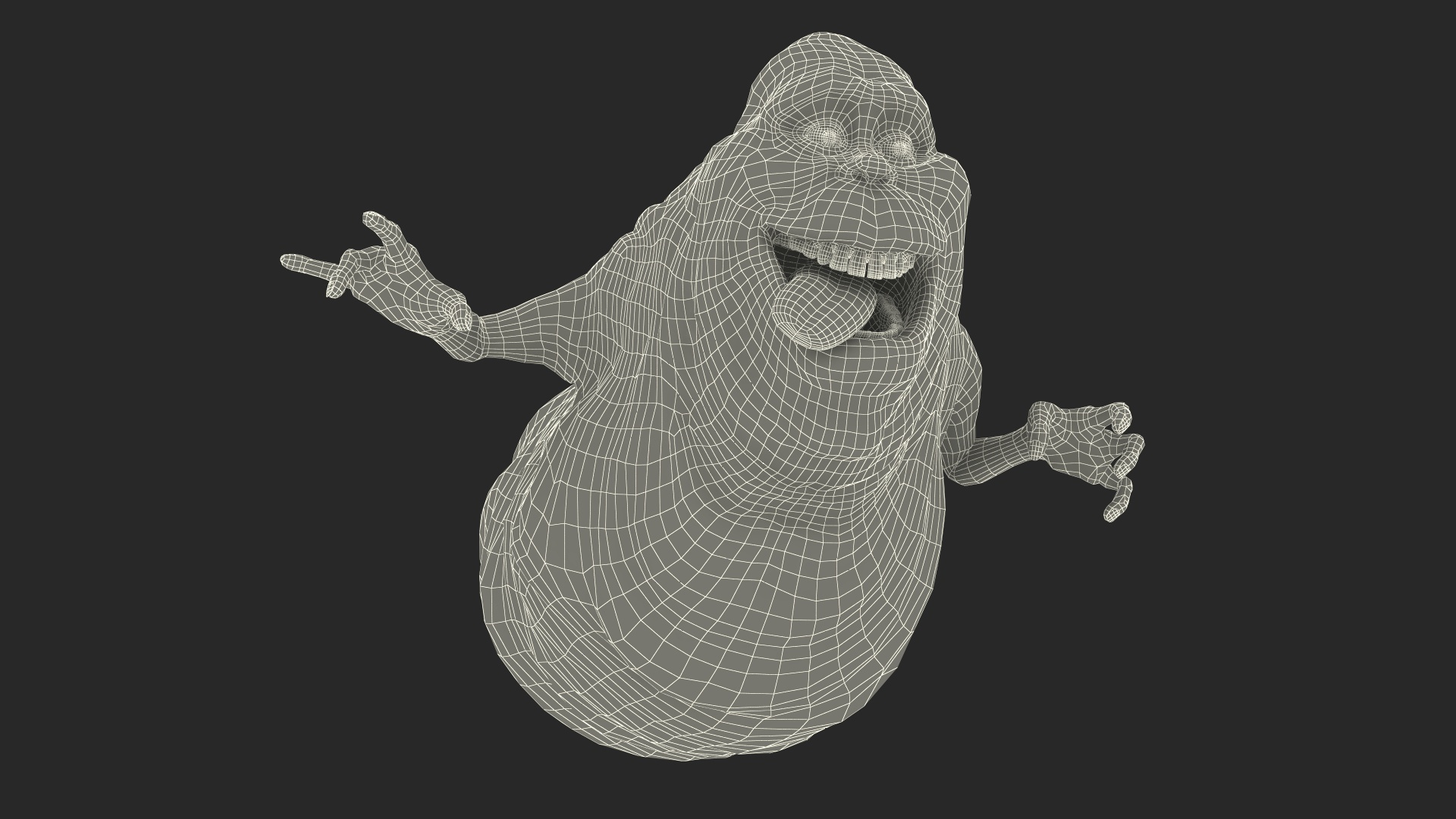 3D Green Ghost Slimer Flying Pose Model - TurboSquid 2049493
