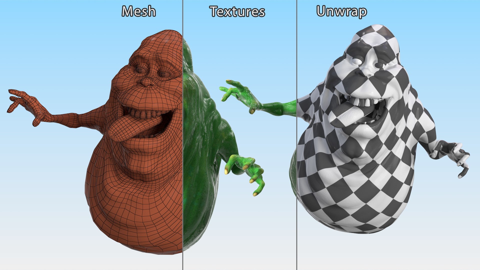 3D Green Ghost Slimer Flying Pose Model - TurboSquid 2049493