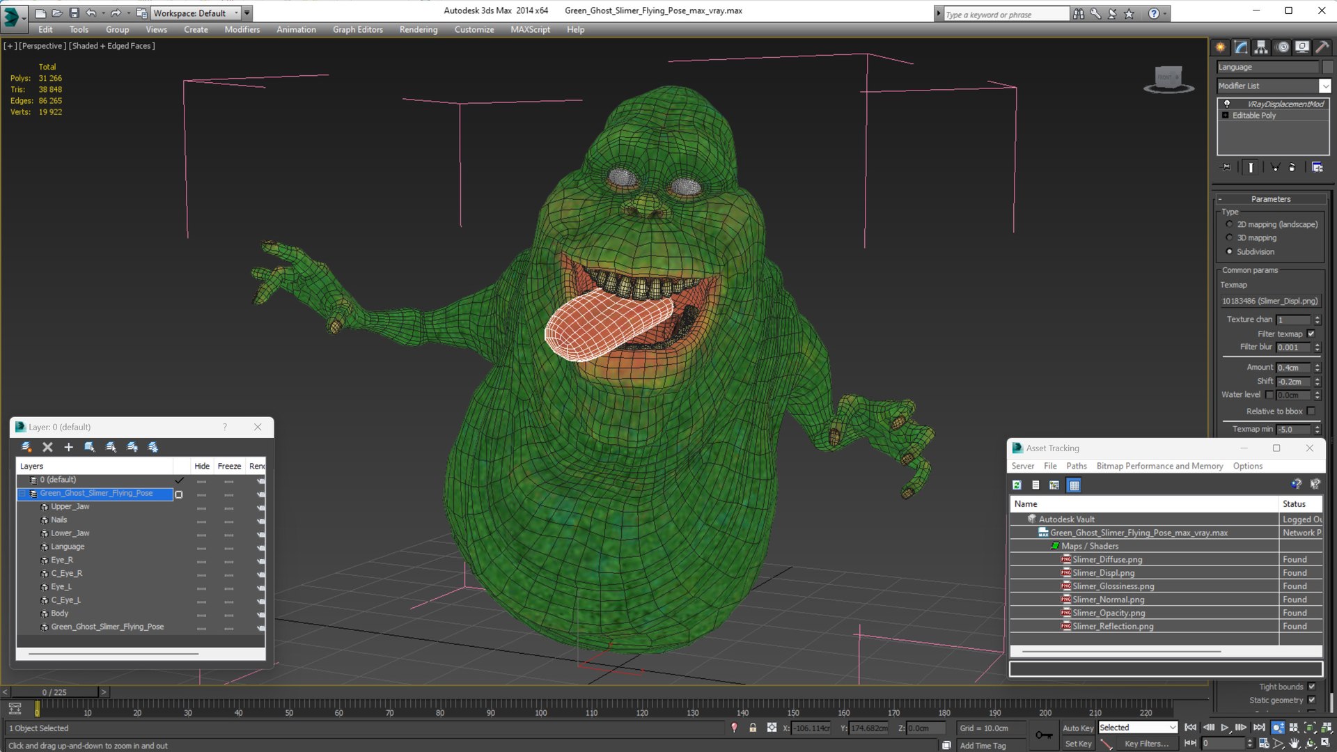 3D Green Ghost Slimer Flying Pose Model - TurboSquid 2049493