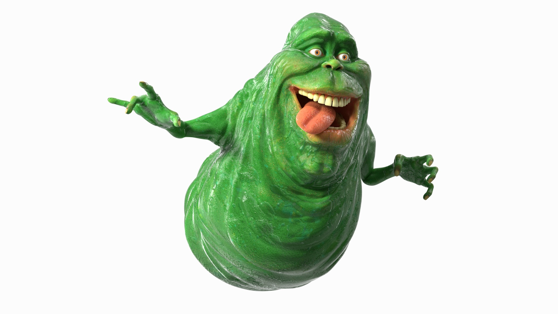 3D Green Ghost Slimer Flying Pose Model - TurboSquid 2049493