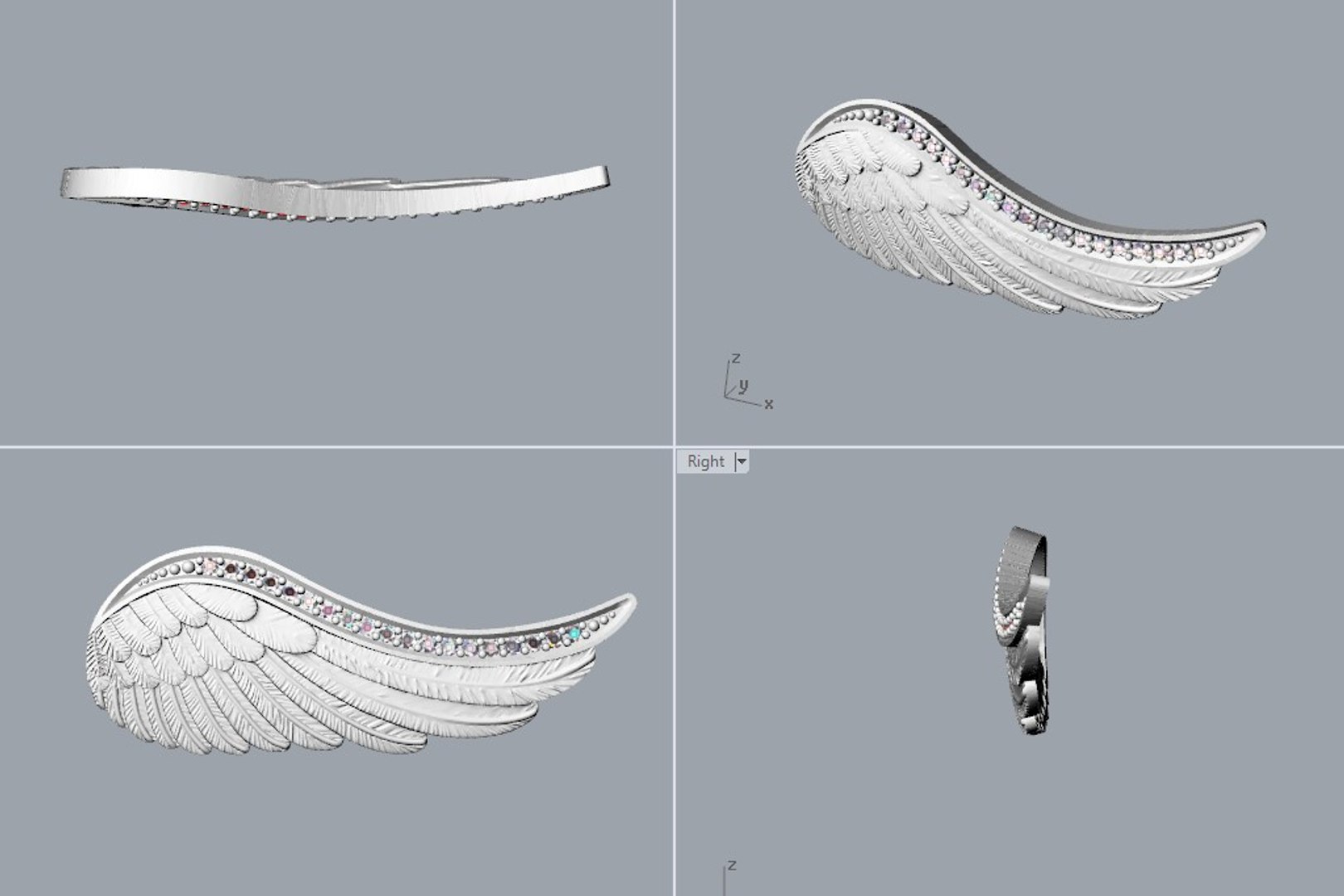 Wing Diamond 3D - TurboSquid 1456321
