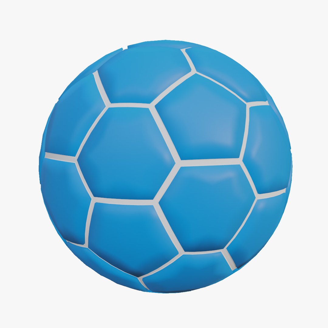 3D Blue Soccer Ball - TurboSquid 2084061