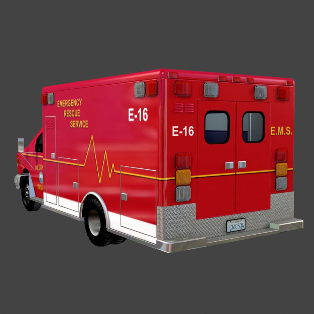 Ambulance Emergency Van 3d Model