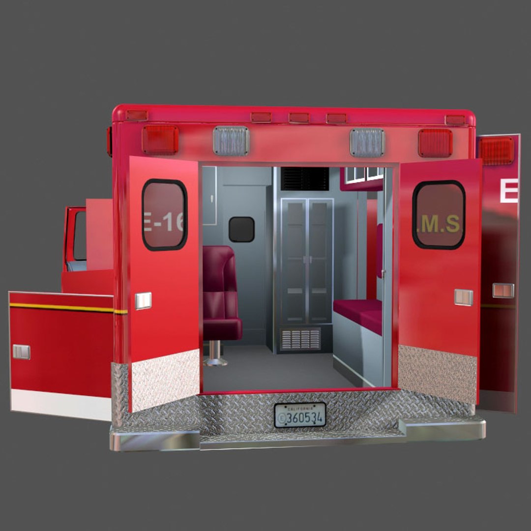 Ambulance Emergency Van 3d Model