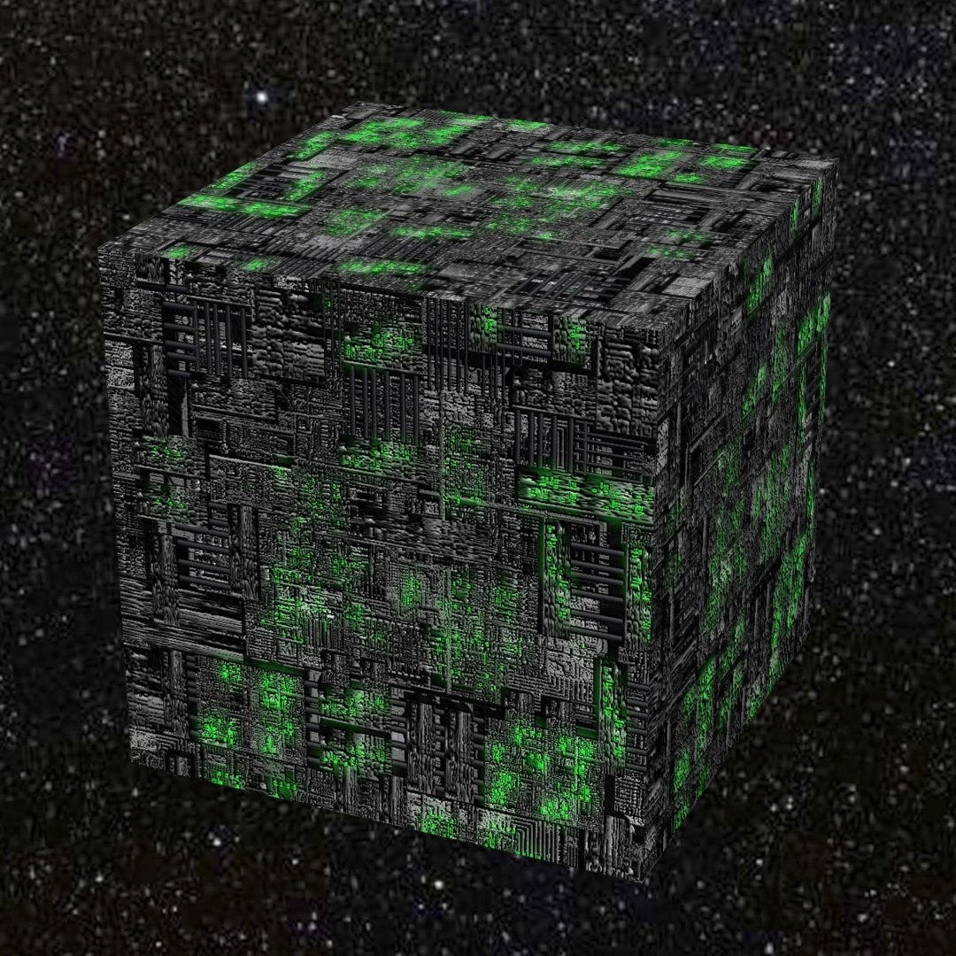 3d box building spaceship model