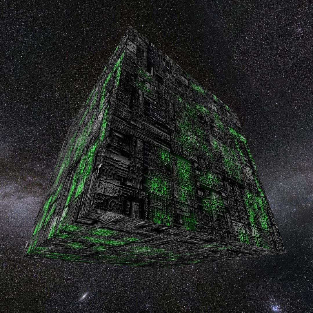 3d box building spaceship model