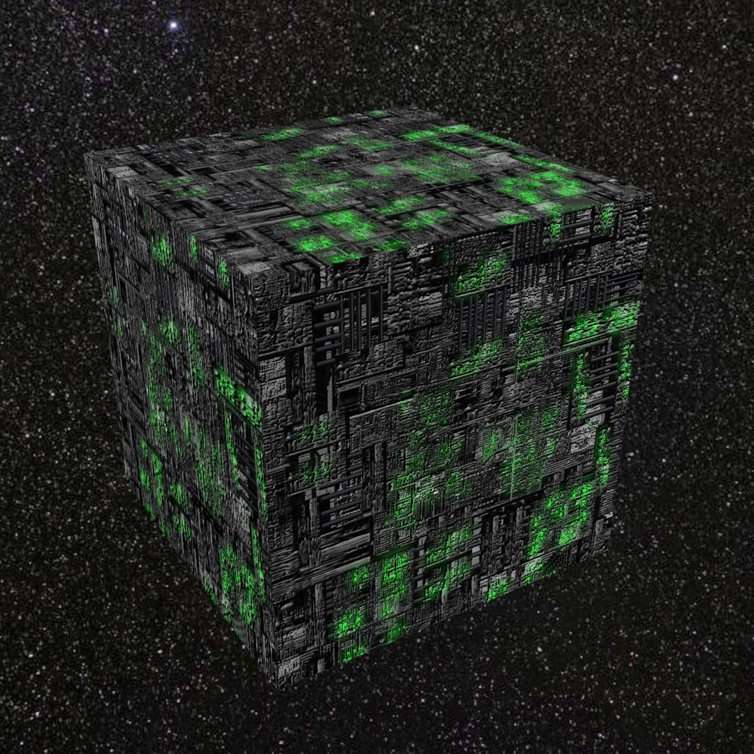 3d box building spaceship model