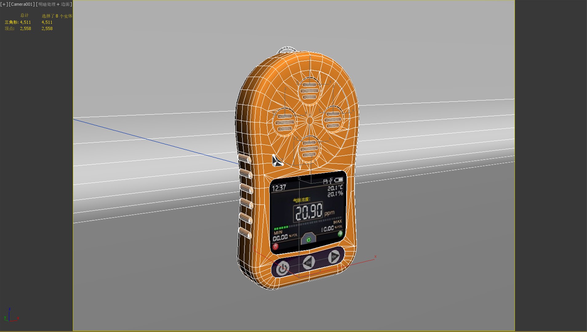 Gas Detector 3D Model - TurboSquid 1716299