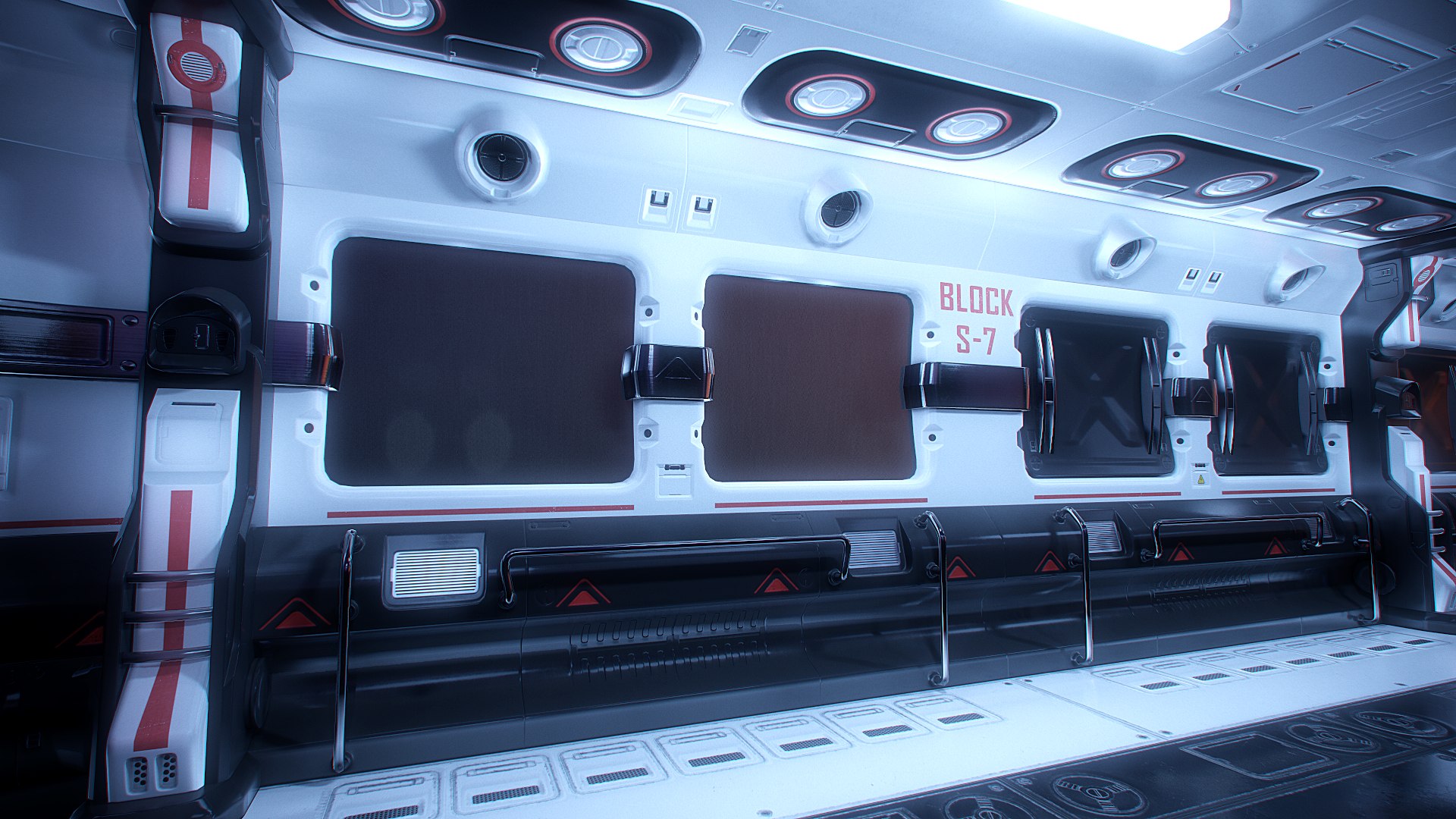 3D set of sci-fi modular spaceship parts az9 model - TurboSquid 1965158