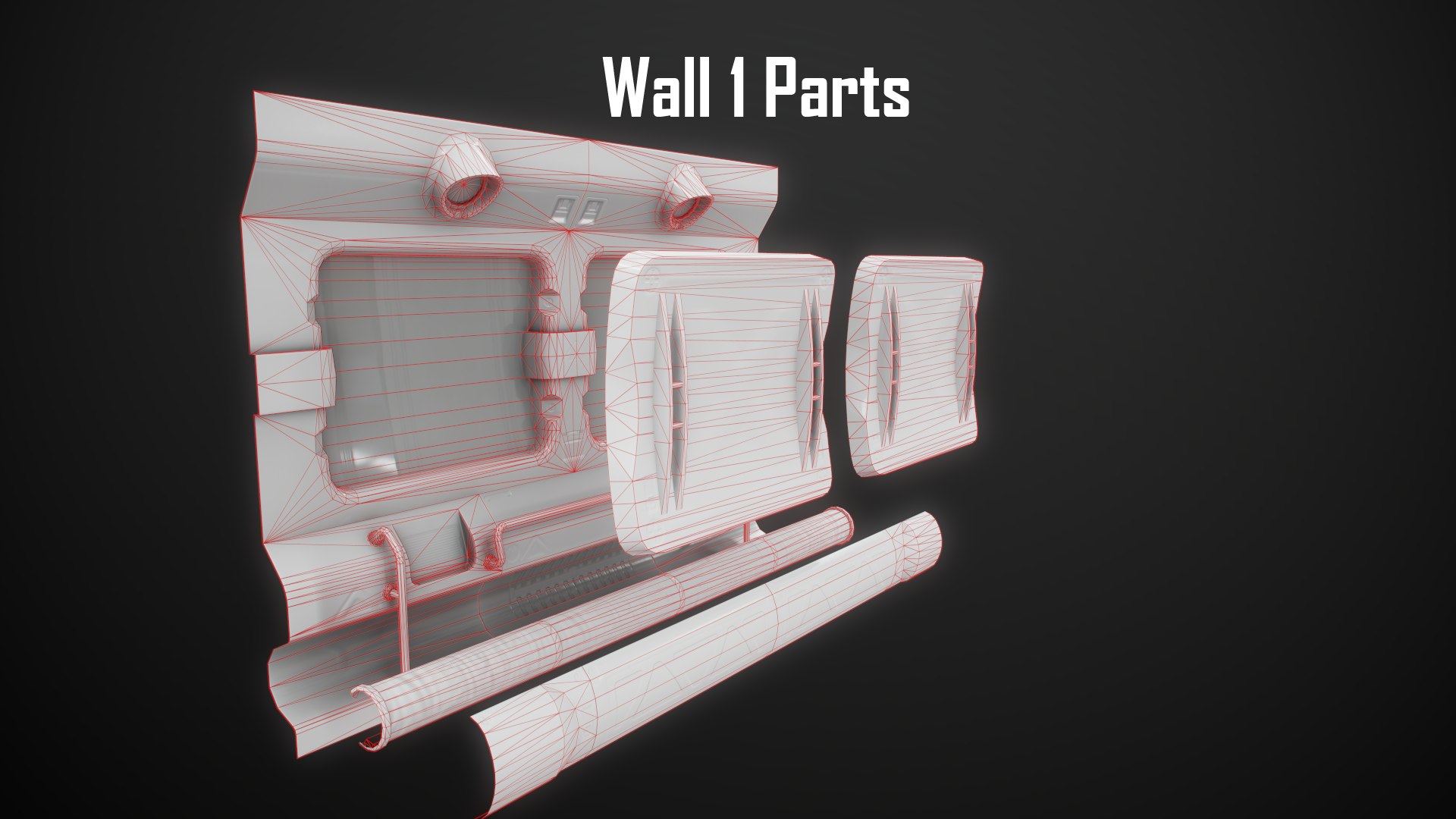 3D set of sci-fi modular spaceship parts az9 model - TurboSquid 1965158