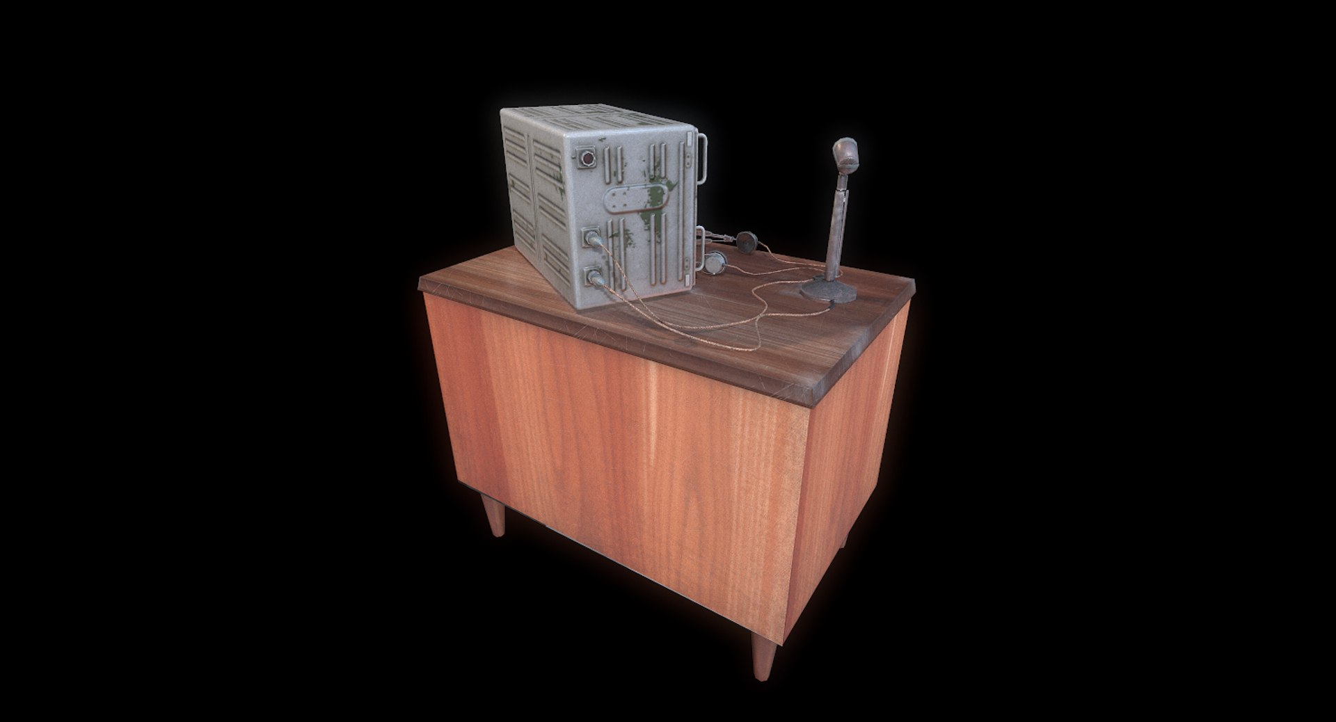 Radio table wwii model - TurboSquid 1580144