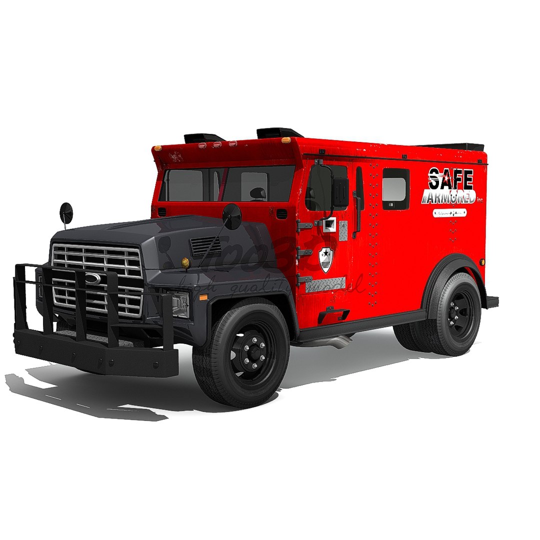 3d armored cash truck model