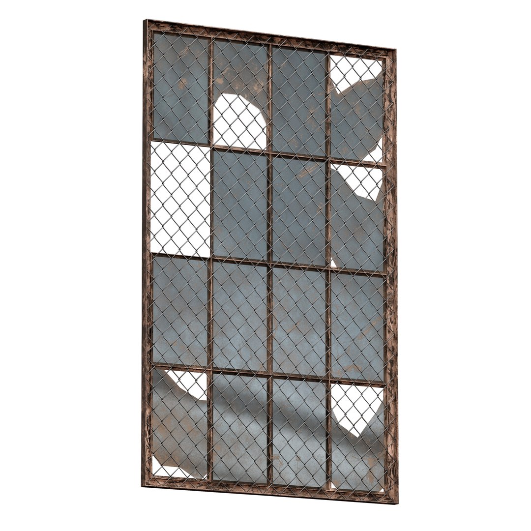 3D Old Broken Industrial Window - TurboSquid 2008742