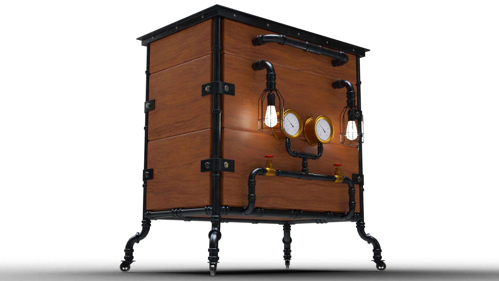 3D steampunk cabinet - TurboSquid 1666336
