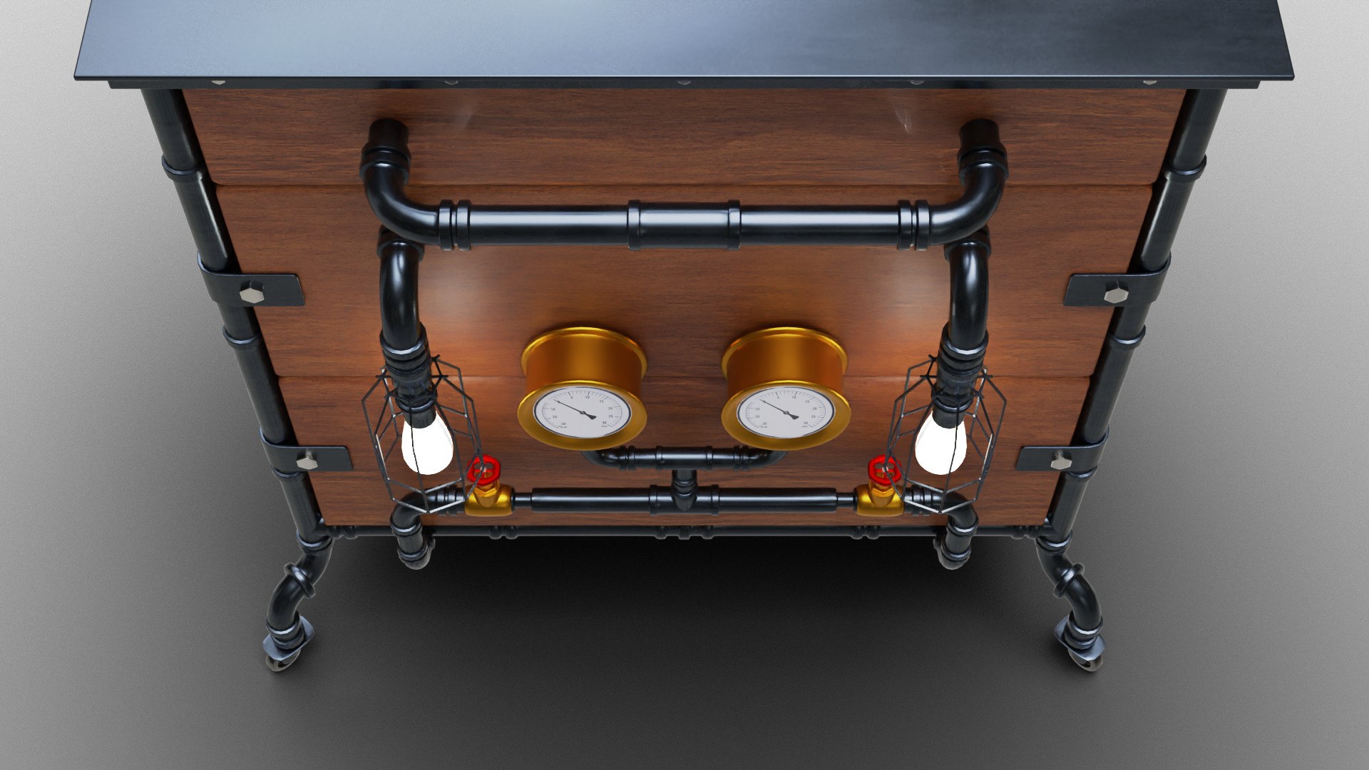 3D steampunk cabinet - TurboSquid 1666336