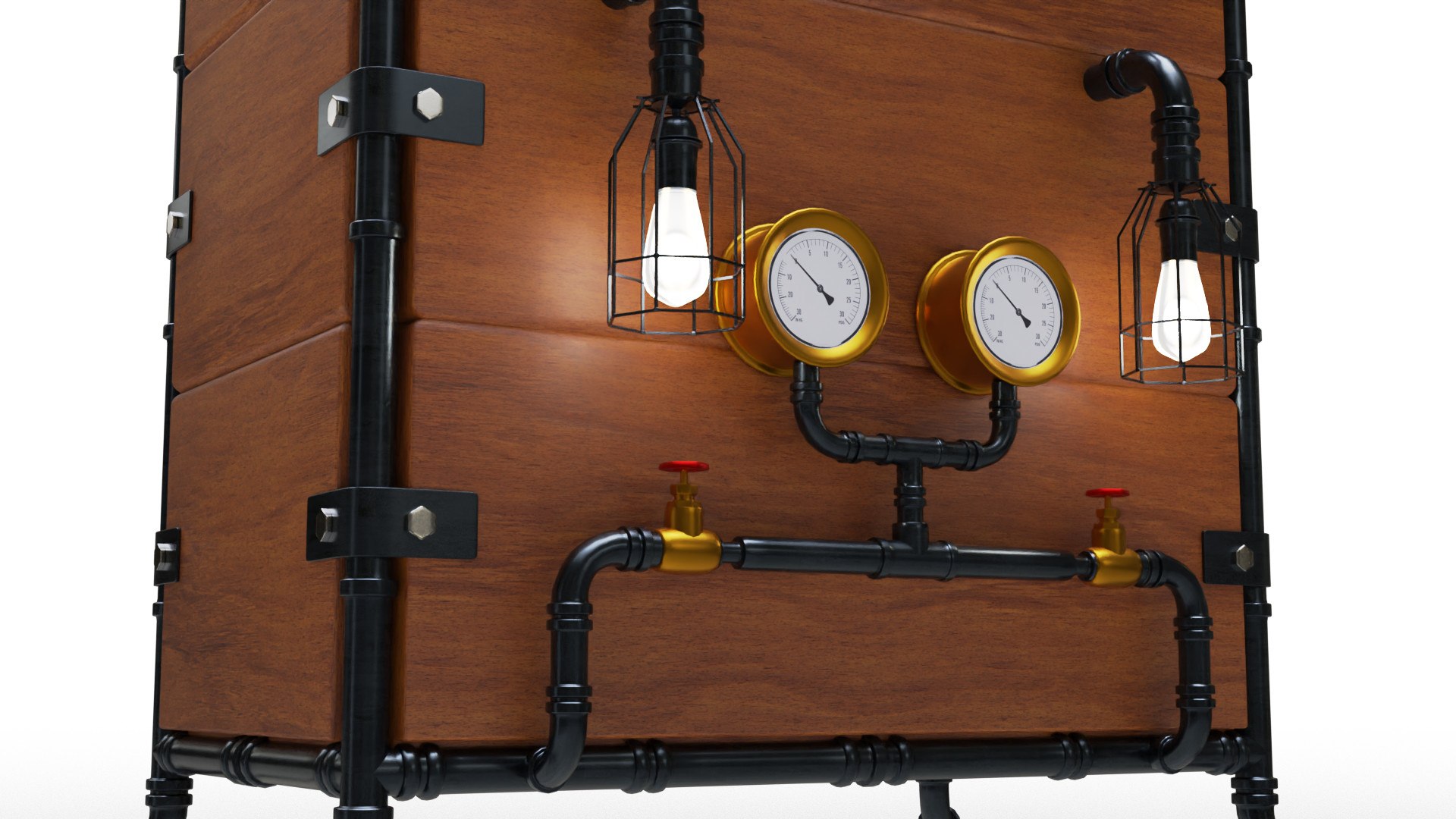 3D steampunk cabinet - TurboSquid 1666336