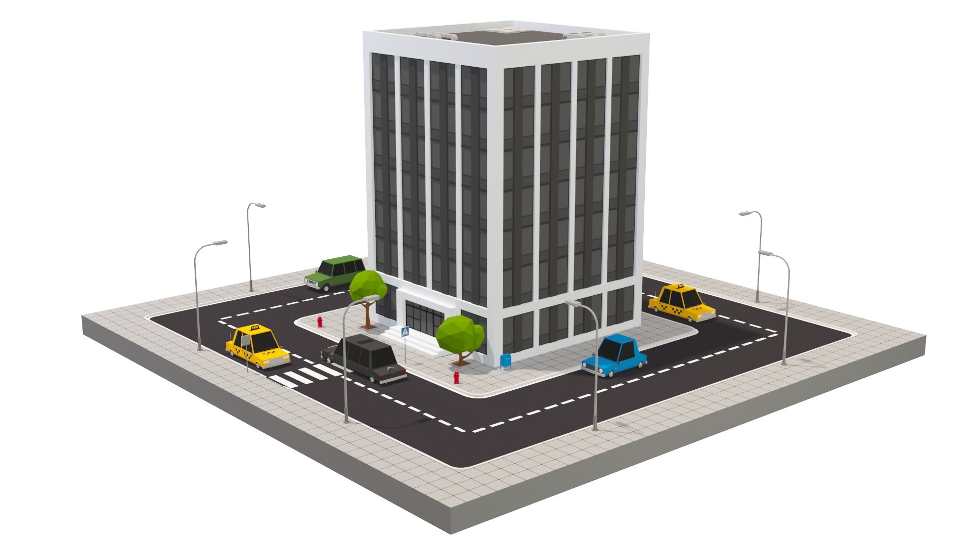 Cartoon Building 3D Model - TurboSquid 1854471