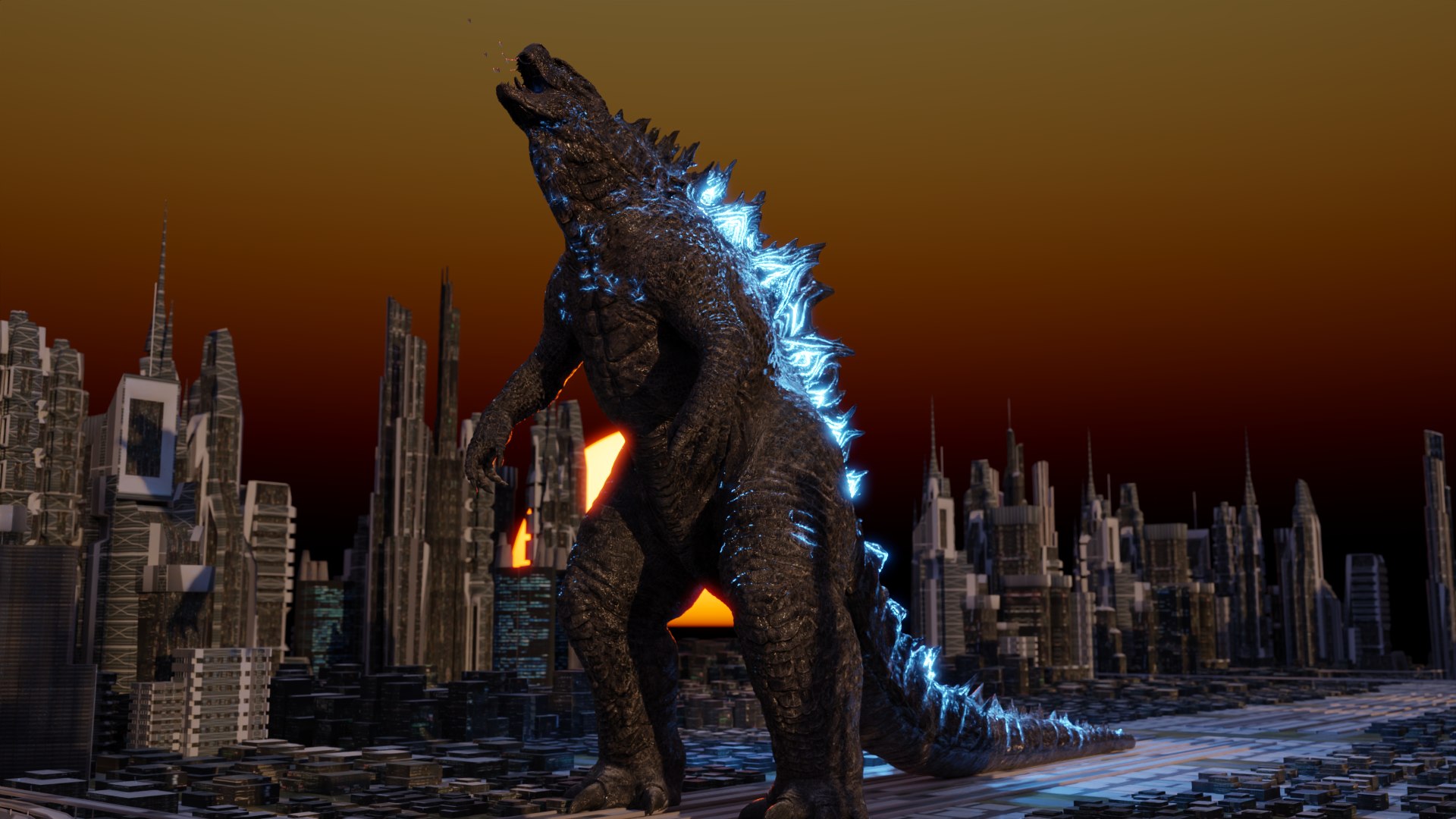 3D модель Godzilla Roar - TurboSquid 2109050