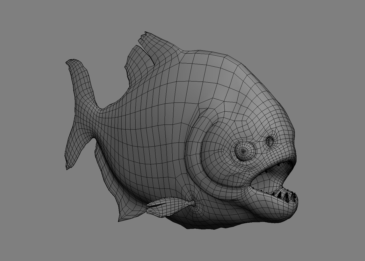Realistic Piranha 3d Model