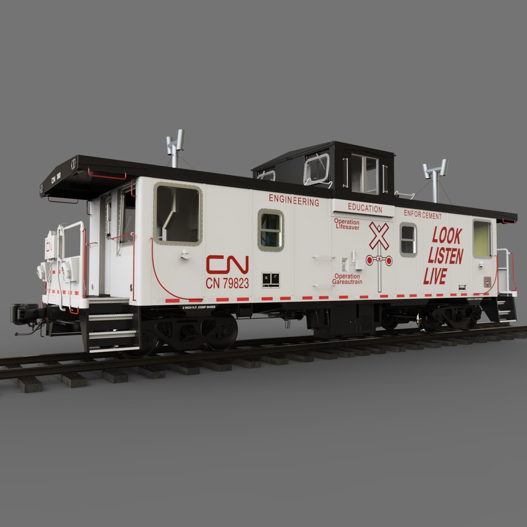 3D Model Caboose CN PSC Operation LifeSaver 79823 - TurboSquid 2219140
