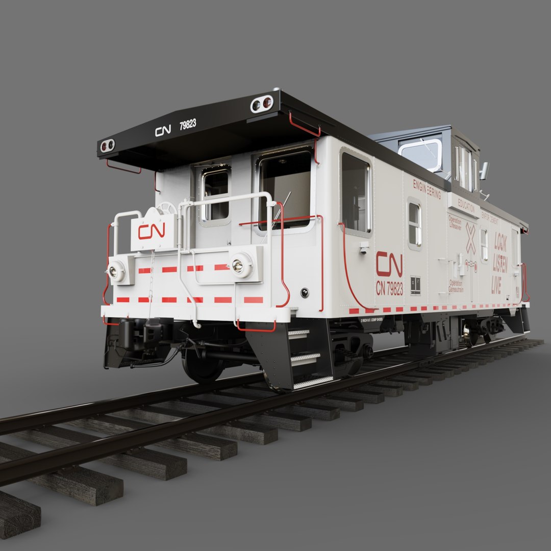 3D Model Caboose CN PSC Operation LifeSaver 79823 - TurboSquid 2219140