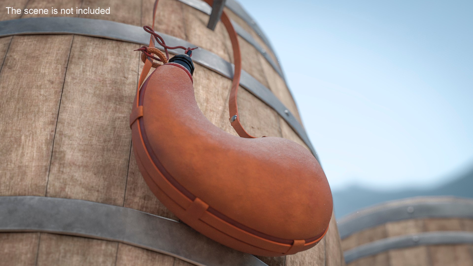 3D Hanging Curved Wineskin Brown - TurboSquid 2193552