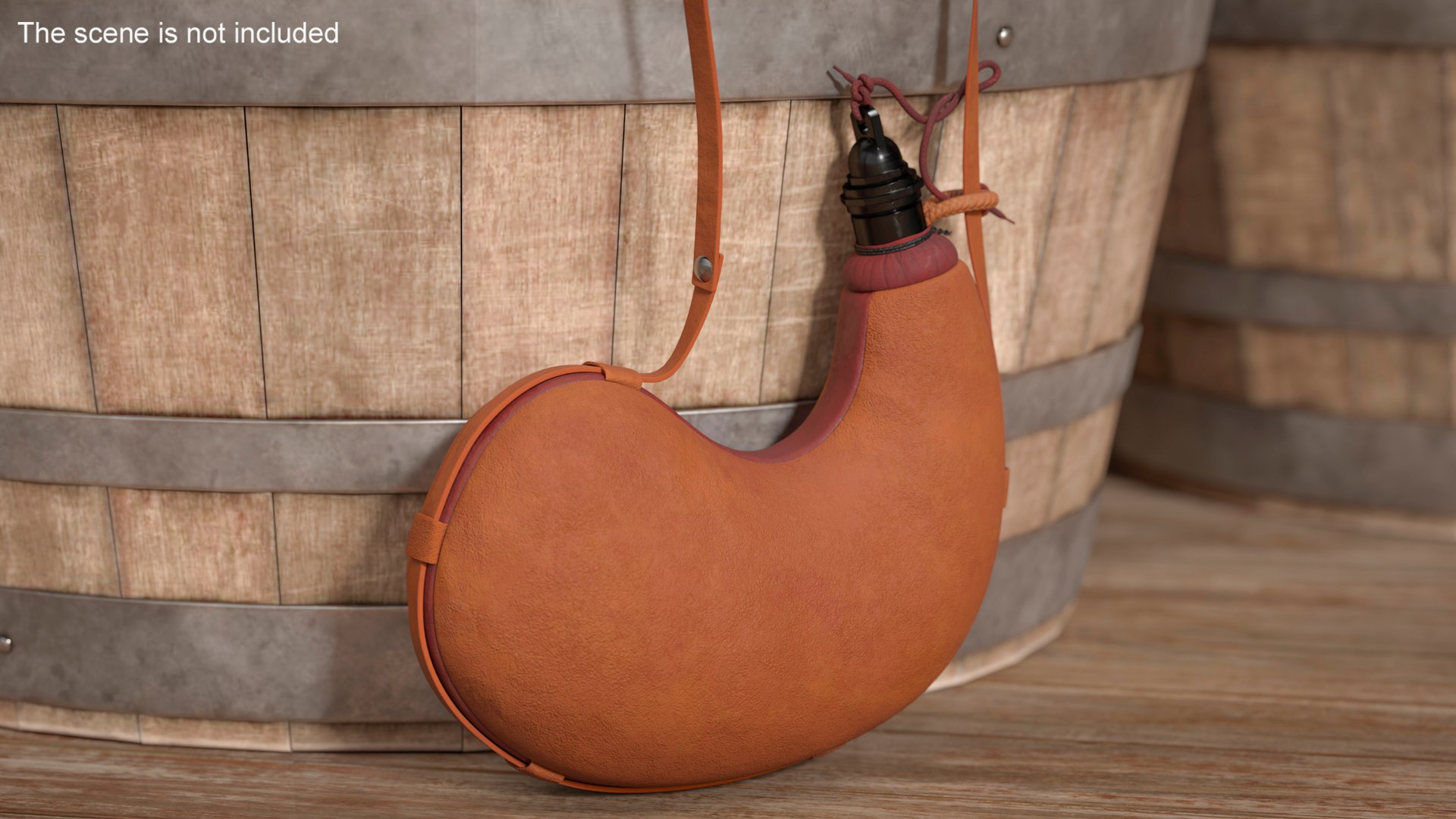 3D Hanging Curved Wineskin Brown - TurboSquid 2193552