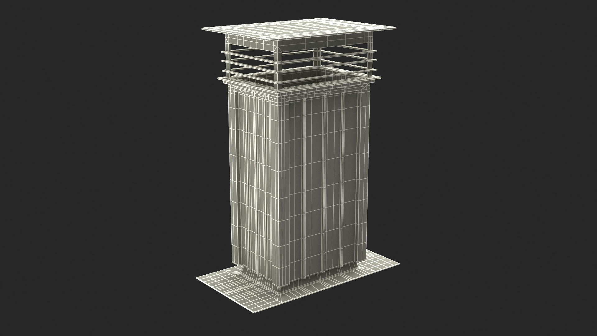 3D Square Black Metal Chimney Model - TurboSquid 2047734