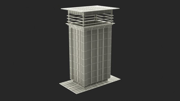 modelo 3d Square Black Metal Chimney - TurboSquid 2047734