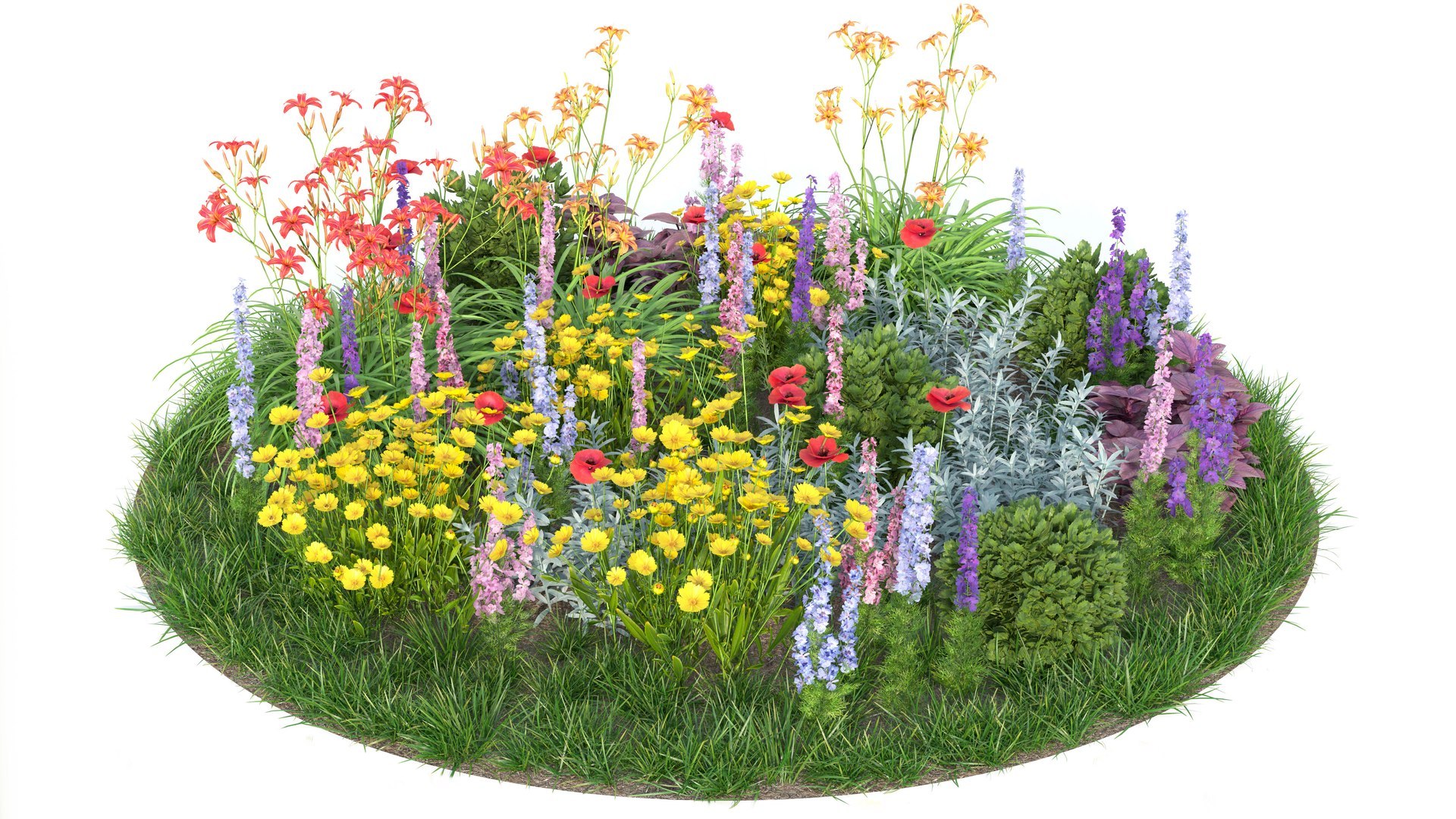 Flower Beds 3D Model - TurboSquid 2421285