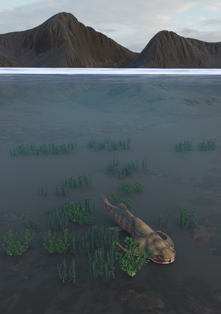 Dicksonosteus Devonian fosil fish 3D model - TurboSquid 2151735