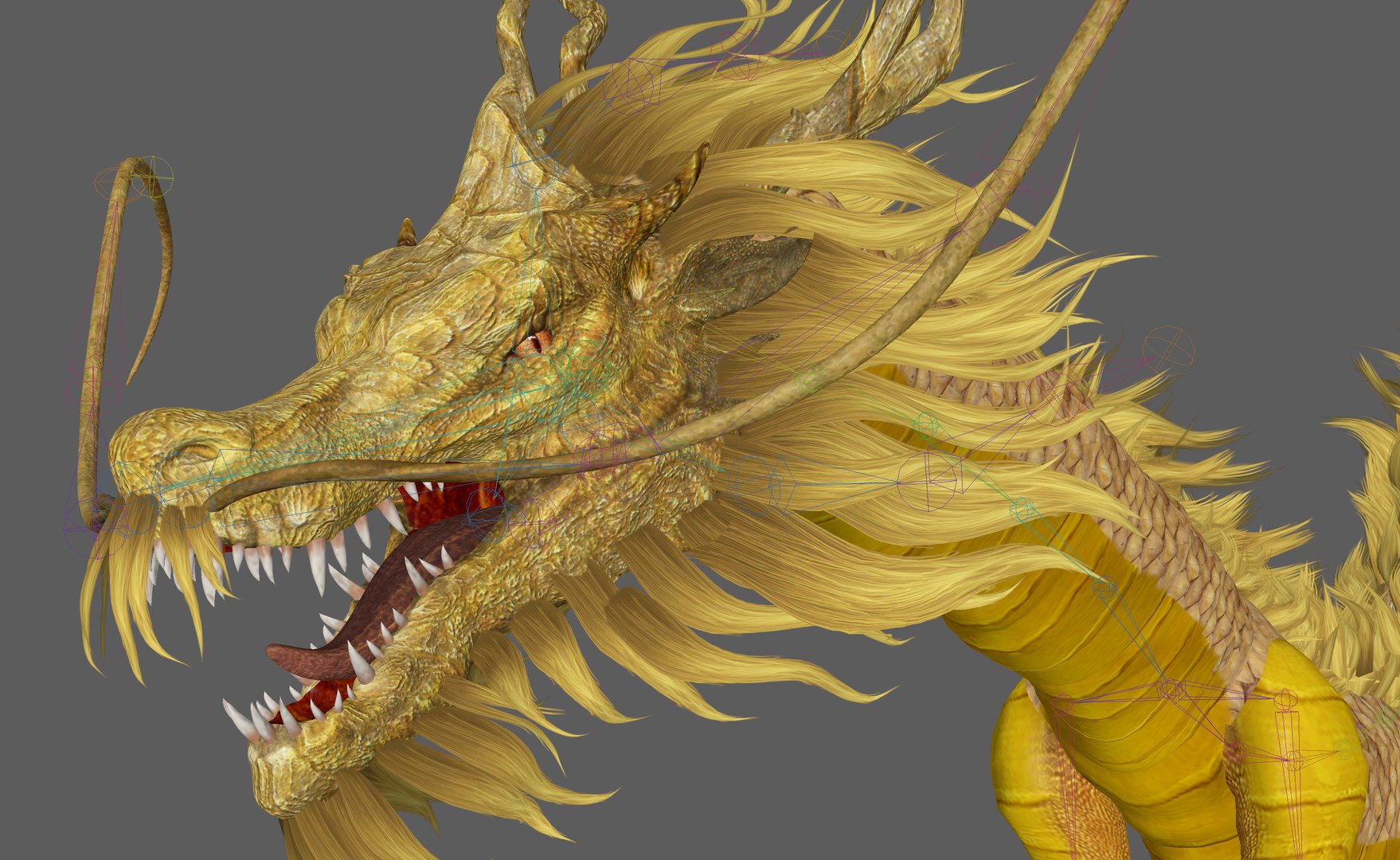 Chinese Dragon Animated Model - TurboSquid 2194114