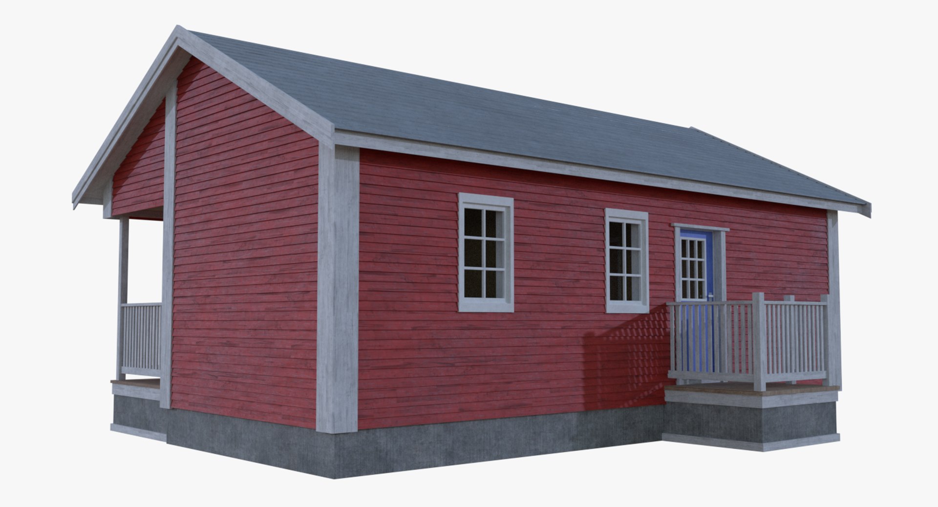 3d Scandinavian Cabin Interior Exterior Model