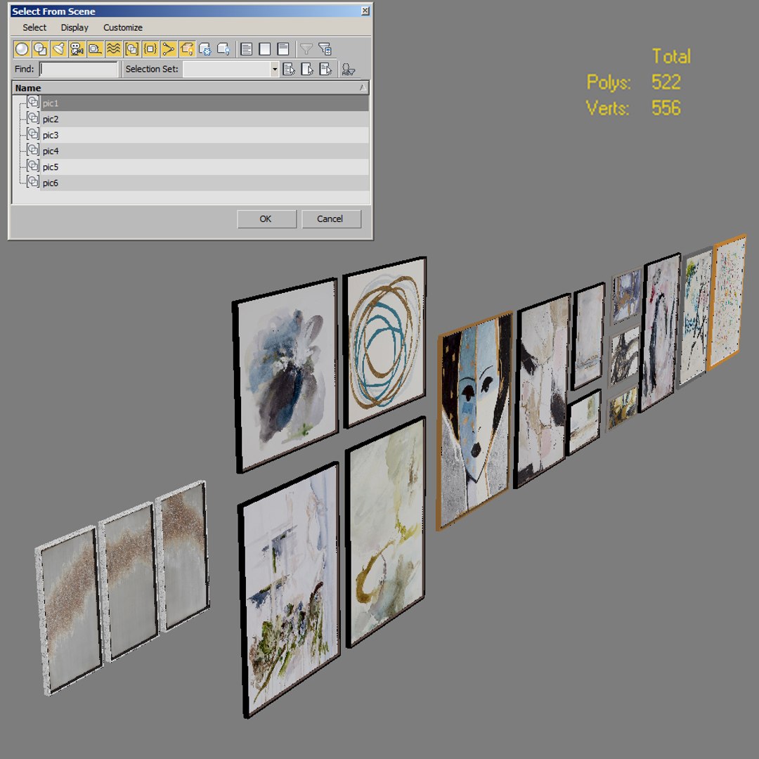 3d Paintings Art Pictures Model