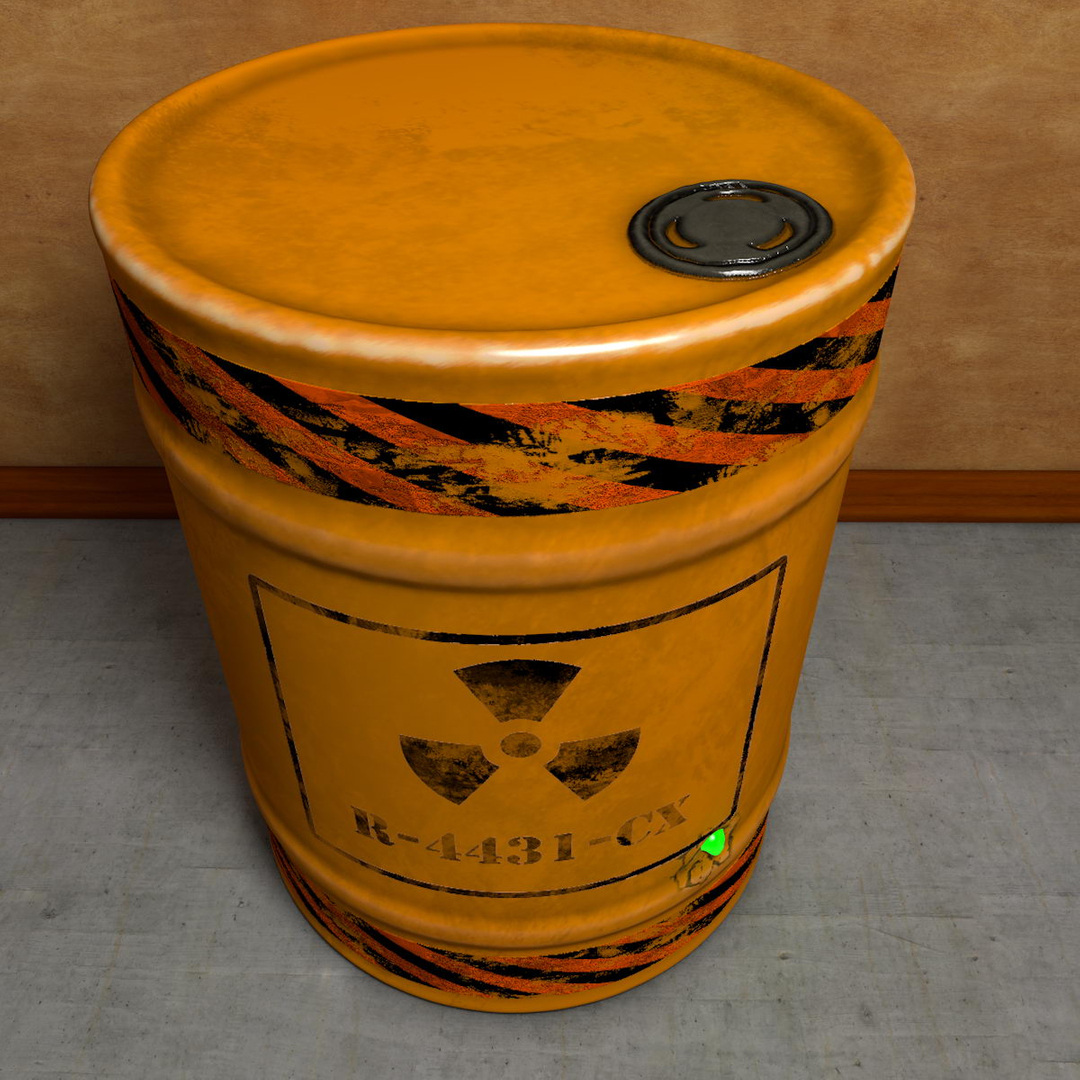 3d Model Of Leaky Metal Barrel