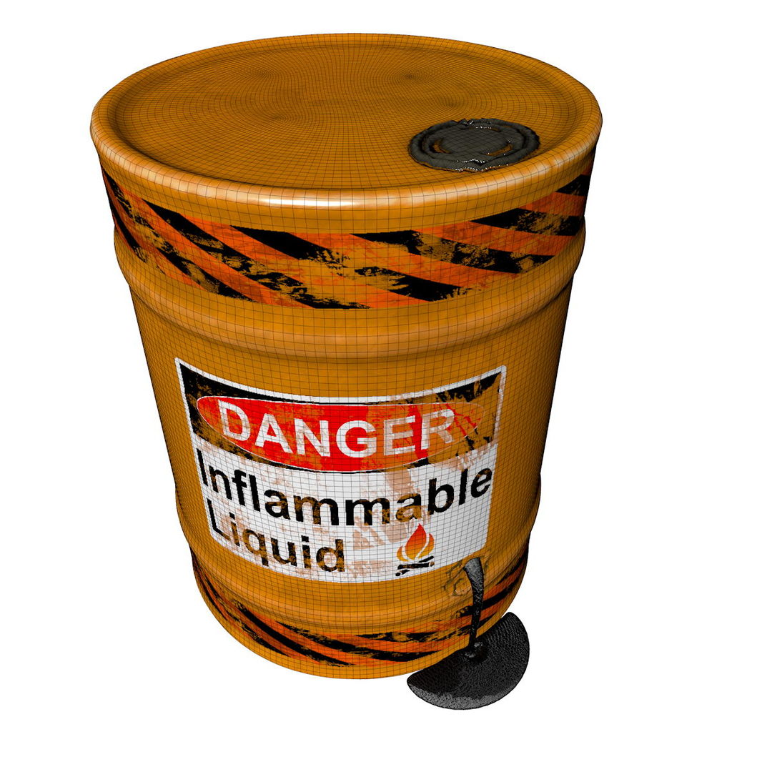 3d Model Of Leaky Metal Barrel