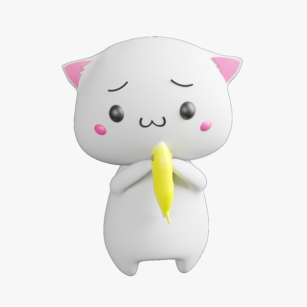 Cat Kawaii Mochi model - TurboSquid 1991939