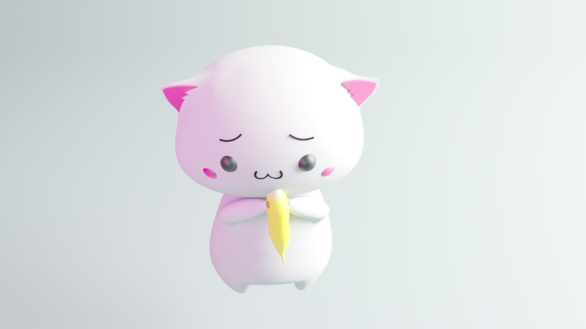 Cat Kawaii Mochi Model - TurboSquid 1991939