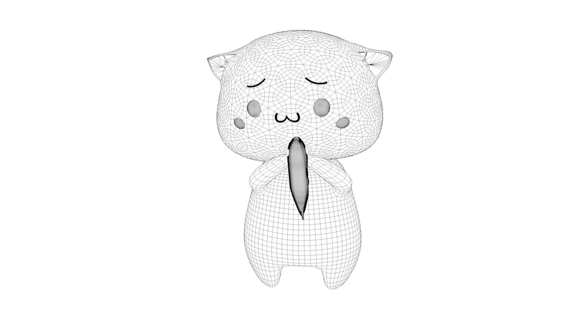 Cat Kawaii Mochi Model - TurboSquid 1991939