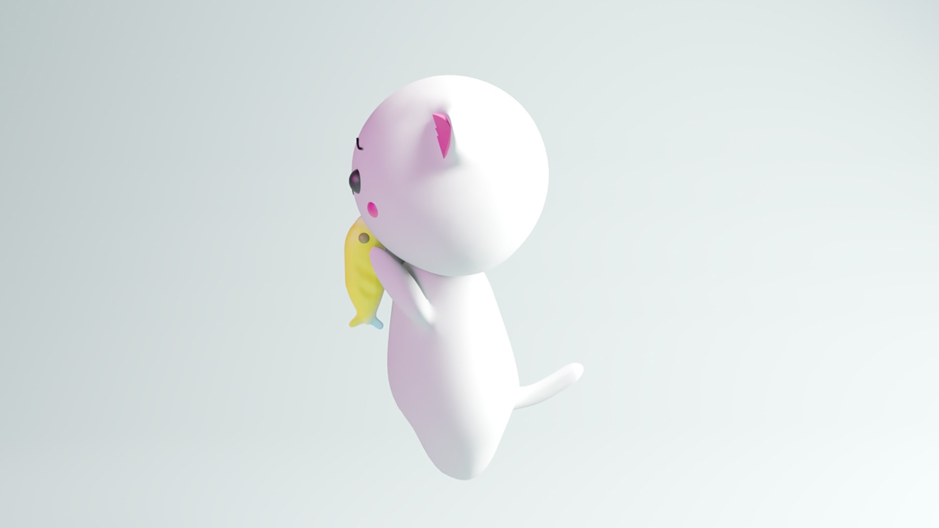 Cat Kawaii Mochi Model - TurboSquid 1991939