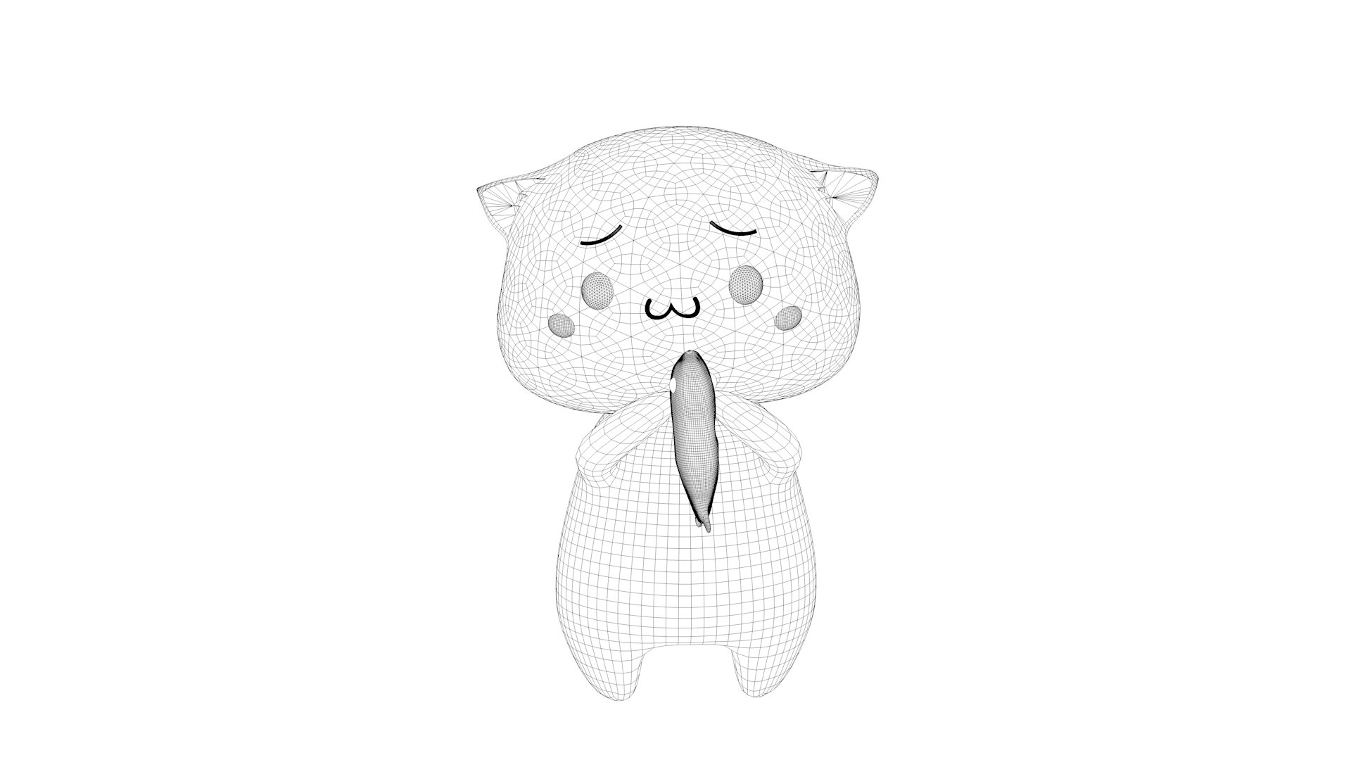 Cat Kawaii Mochi Model - TurboSquid 1991939