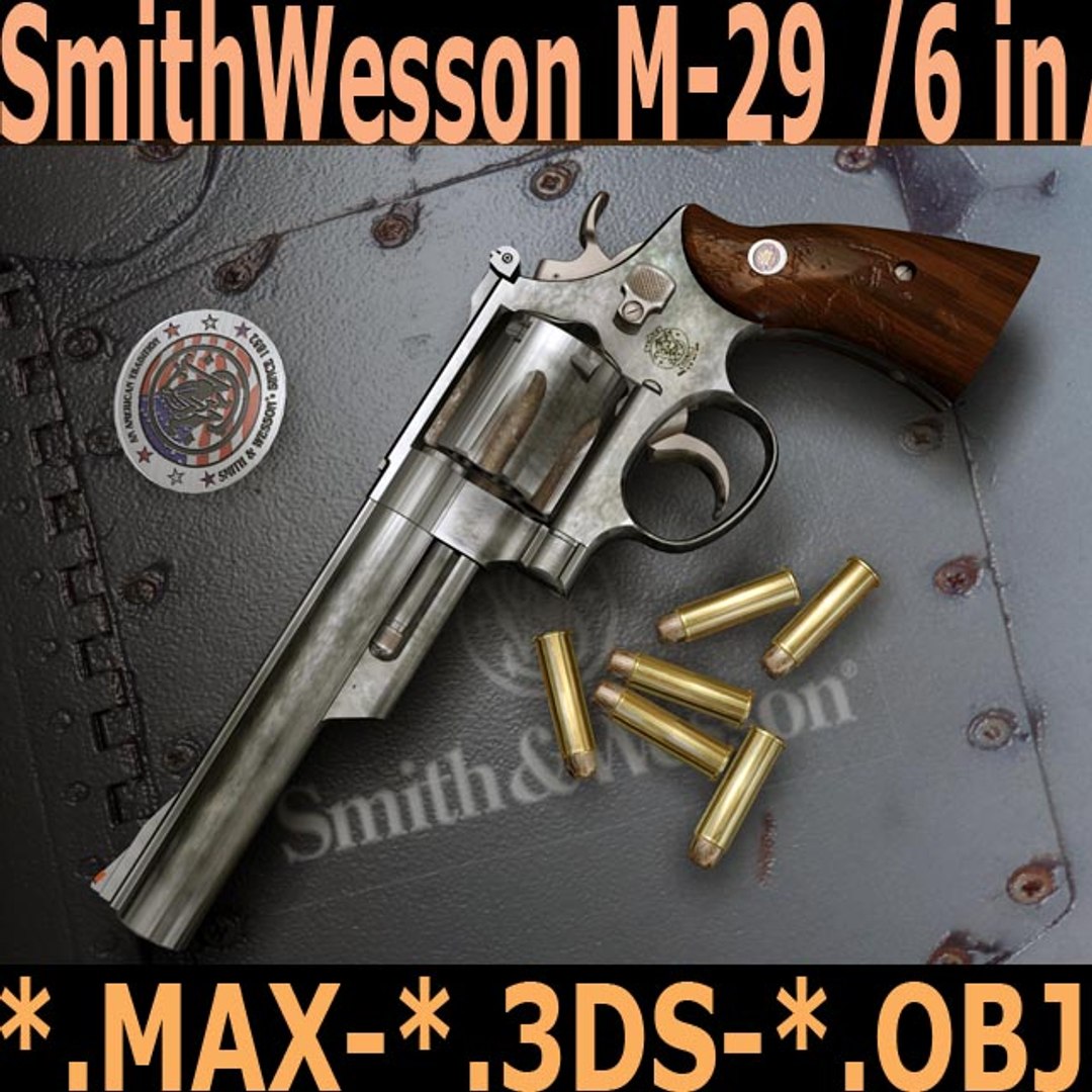 S W M-29 6in 3d Model